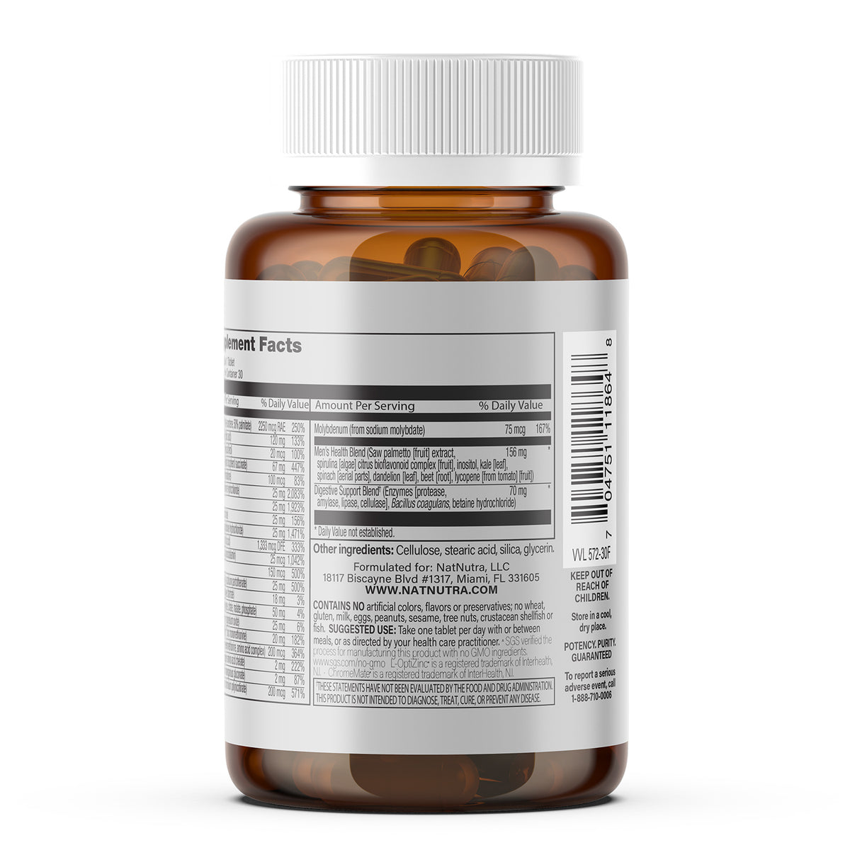 Natural Nutra Multivitamin for Male 30 Vegetarian Tablets